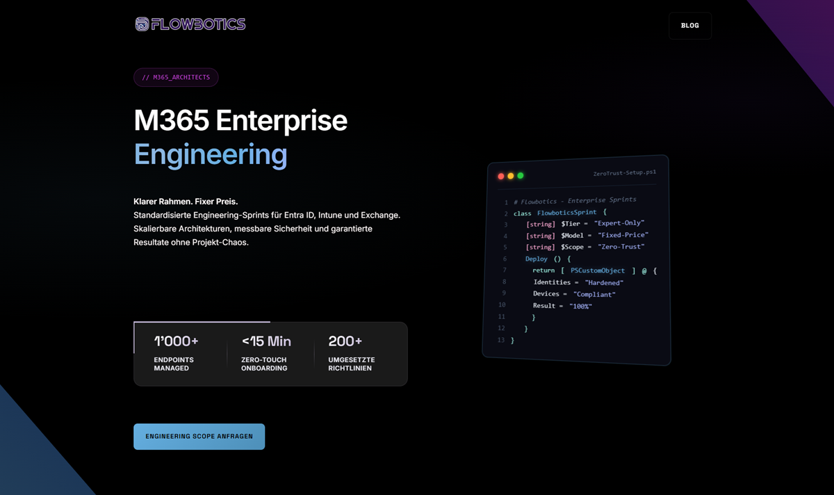 Flowbotics | Enterprise M365 Engineering Sprints